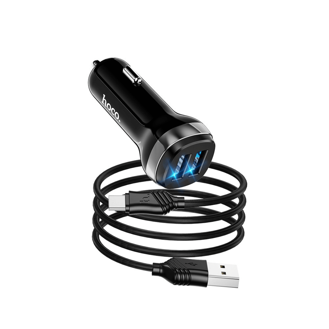 Z49 HOCO cargador para auto dual port USB más cable tipo C – LUXORIT
